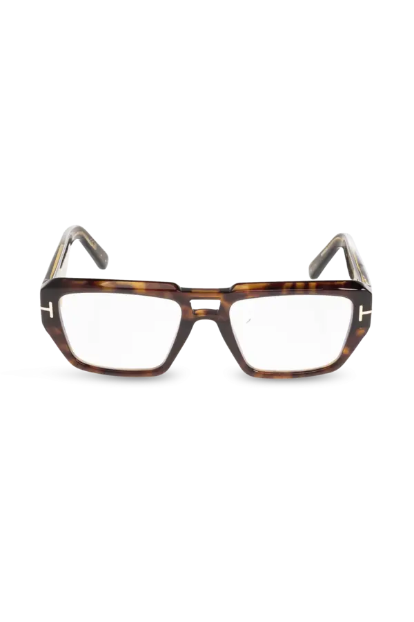 TOM FORD Rectangular Tortoiseshell Eyeglasses - Brown