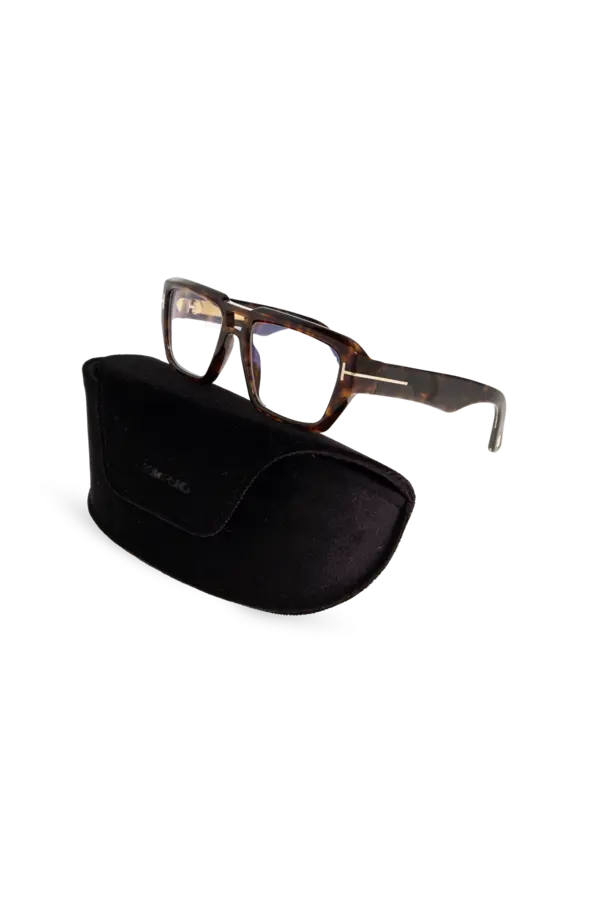 TOM FORD Rectangular Tortoiseshell Eyeglasses