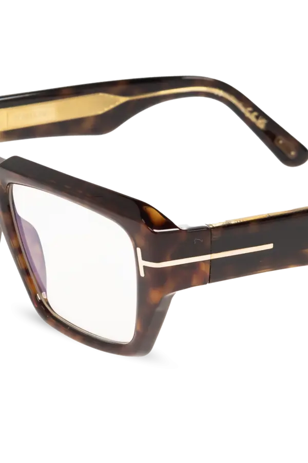 TOM FORD Rectangular Tortoiseshell Eyeglasses