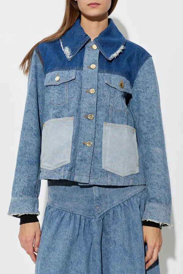 GANNI Denim Jacket With Vintage Effect