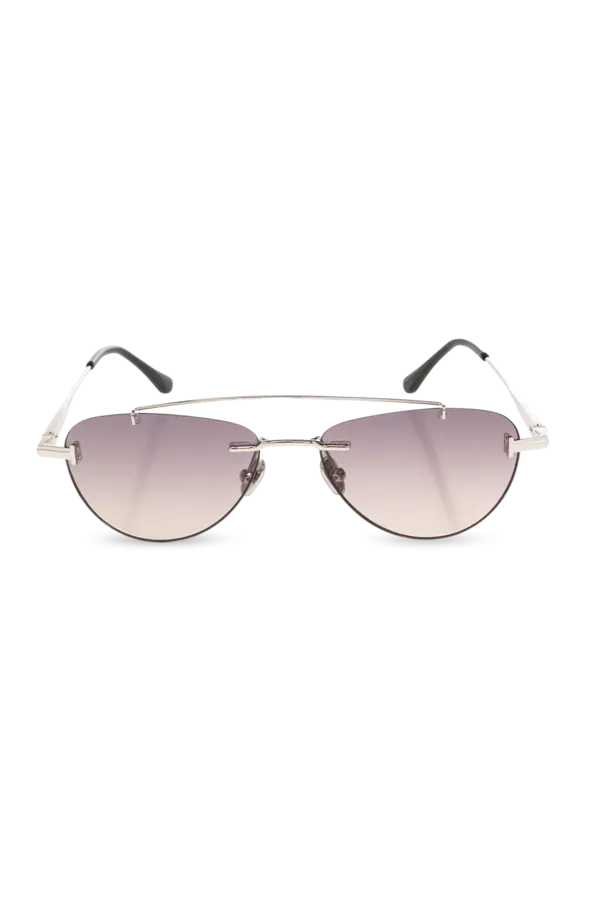 TOM FORD Aviator Sunglasses With Tone Frames - Silver