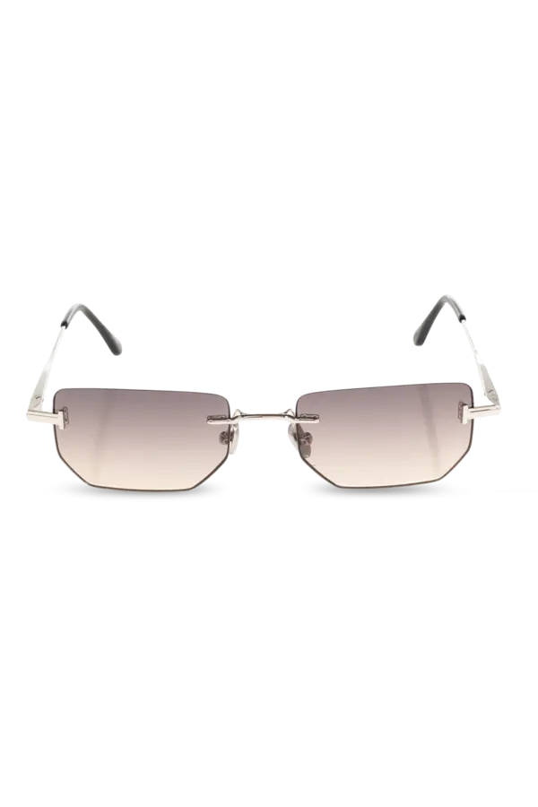 TOM FORD Rimless Geometric Sunglasses - Silver