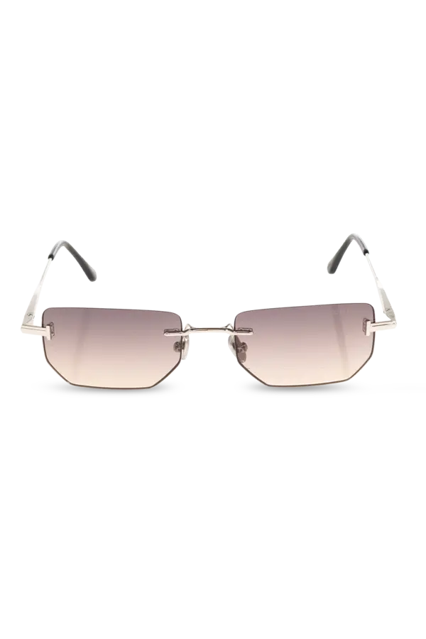 TOM FORD Rimless Geometric Sunglasses - Silver