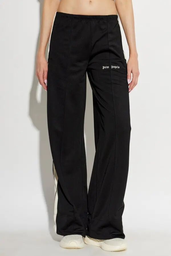Palm Angels Wide-leg Sweatpants With Side Stripe Detail