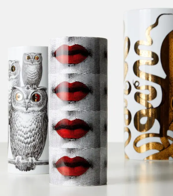 FORNASETTI Bocche Small Porcelain Vase