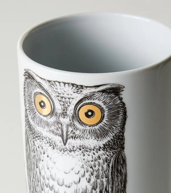 FORNASETTI Civette Small Porcelain Vase