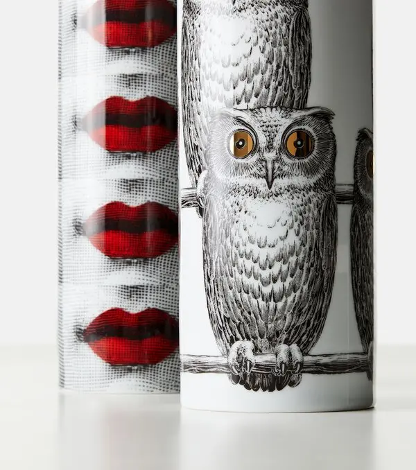 FORNASETTI Civette Small Porcelain Vase
