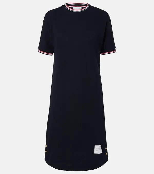 Thom Browne Dolman Cotton T-shirt Dress - Blue
