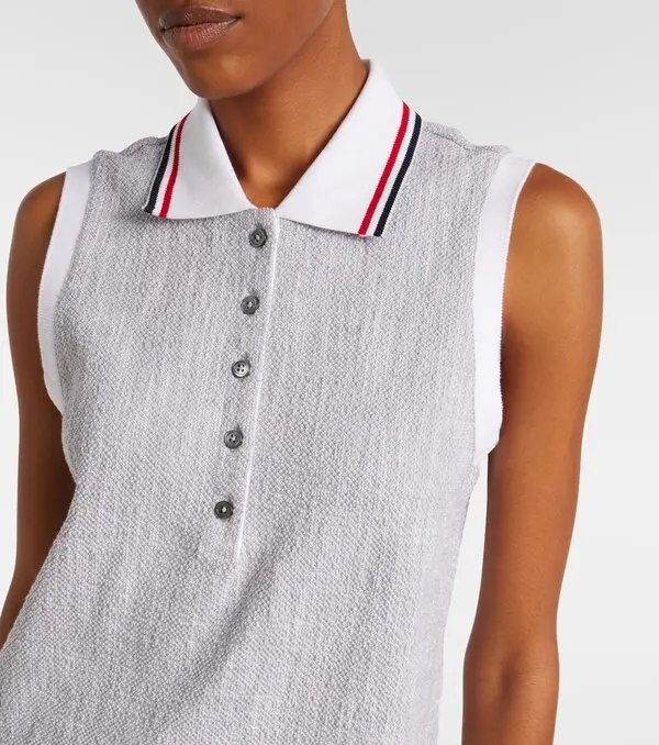Thom Browne Cotton-blend Tweed Polo Dress