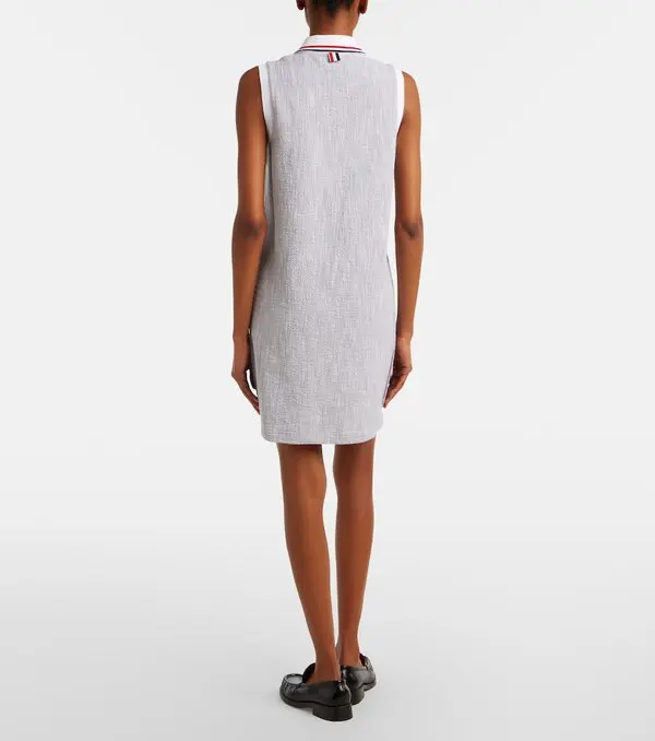 Thom Browne Cotton-blend Tweed Polo Dress