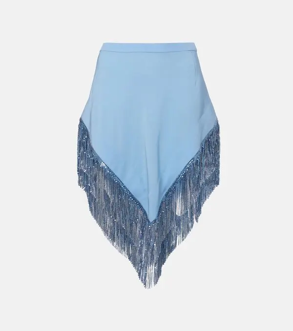 Rabanne Chainmail Crêpe Miniskirt - Blue