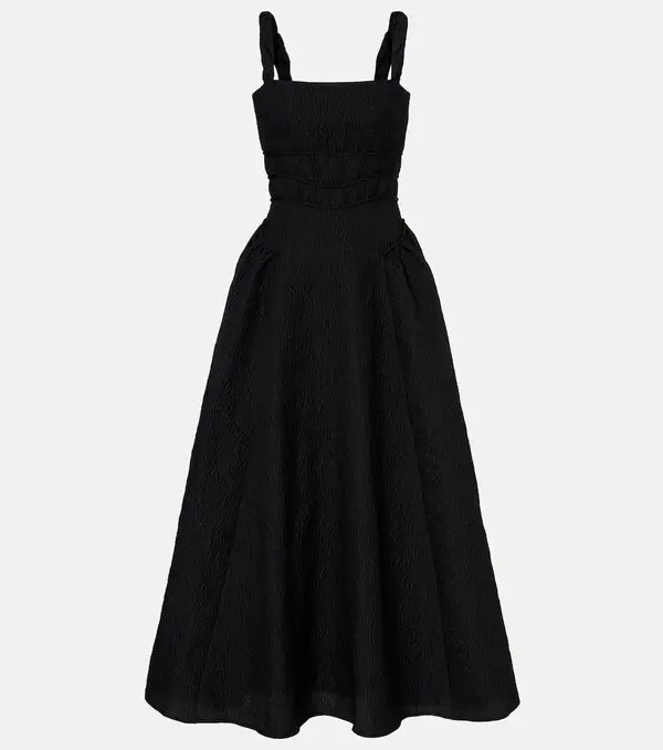 Rachel Gilbert Sophia Jacquard Maxi Dress - Black