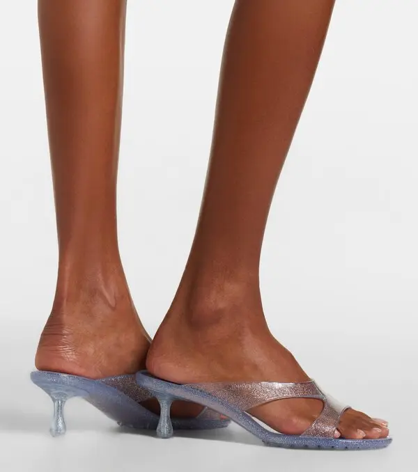 JIMMY CHOO Jelly Drop Glitter Tpu Mules