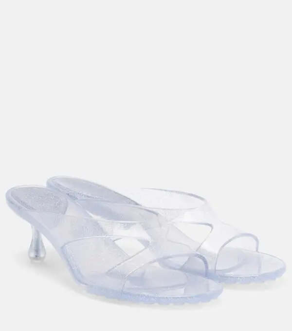 JIMMY CHOO Jelly Drop Glitter Tpu Mules - Transparent