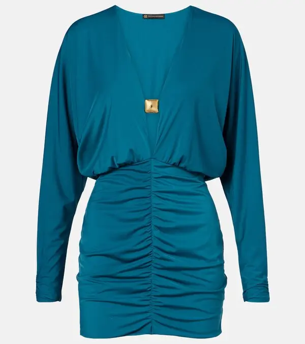 VIX PAULA HERMANNY Ruched Mini Dress - Green