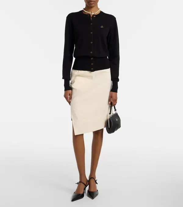 VIVIENNE WESTWOOD Bea Cotton And Cashmere Cardigan - Black