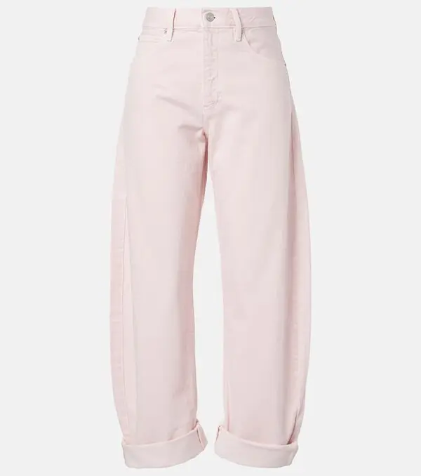 FRAME Bubble Barrel-leg Jeans In Knock Out Wash - Pink