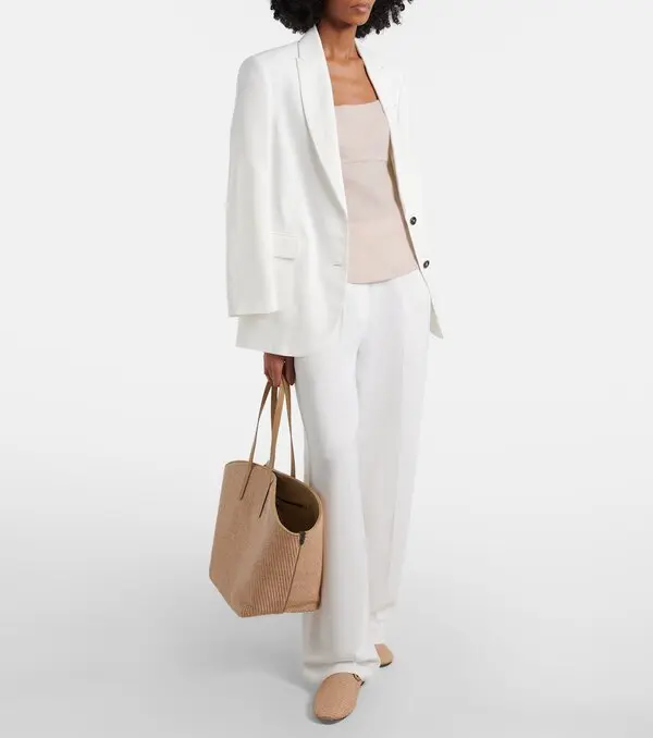 Brunello Cucinelli Monili Linen Top
