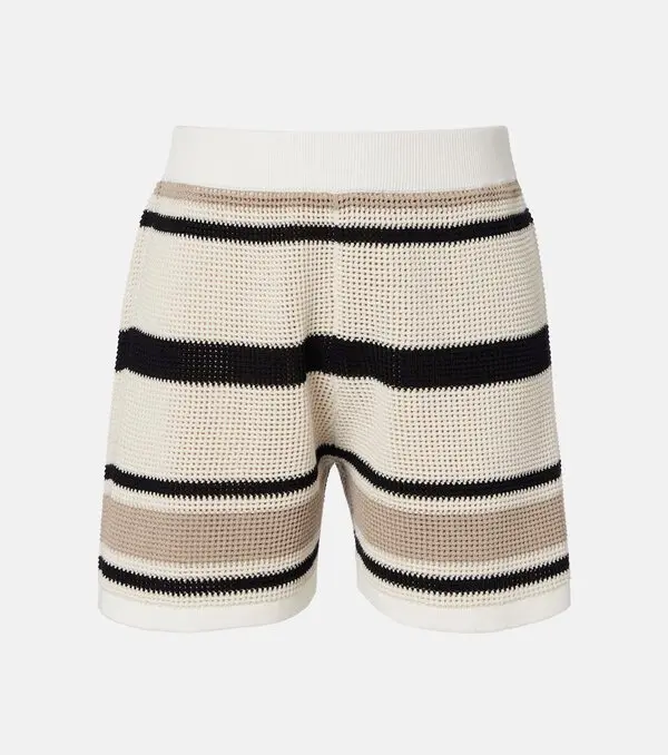 Brunello Cucinelli Striped Cotton Shorts