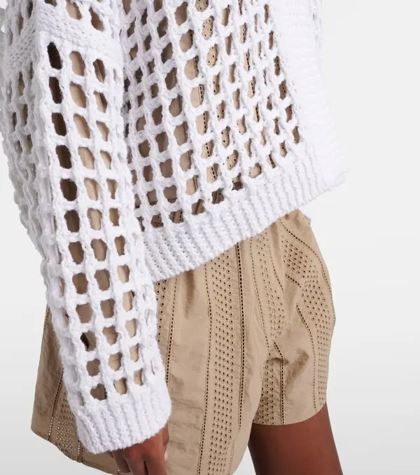Brunello Cucinelli Open-knit Cotton Cardigan