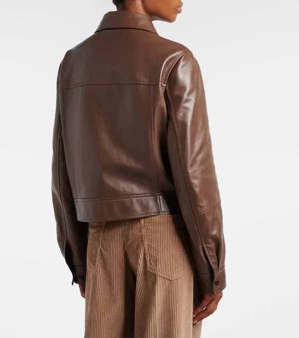 Brunello Cucinelli Leather Jacket - Brown