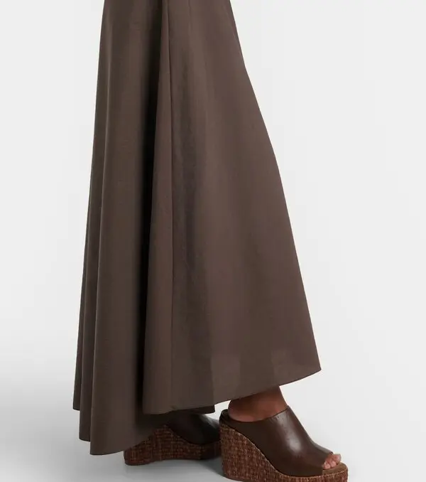 Brunello Cucinelli Belted V-neck Maxi Dress - Brown