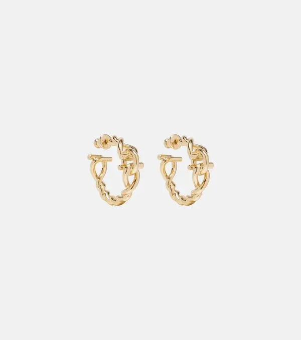 FERRAGAMO Gancini Hoop Earrings - Gold