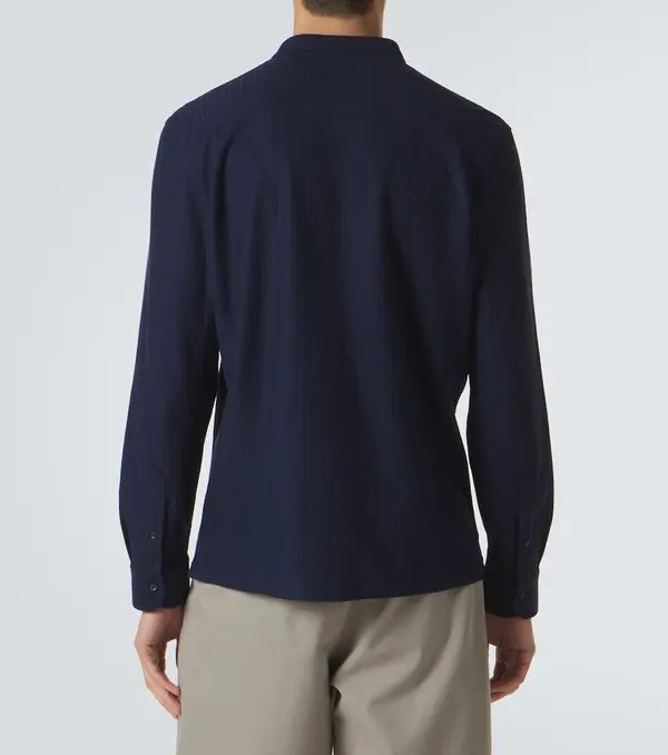 Brunello Cucinelli Striped Cotton And Silk Shirt