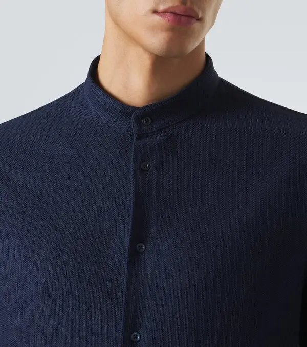 Brunello Cucinelli Striped Cotton And Silk Shirt