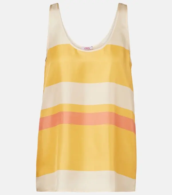 ERES Sorbets Striped Silk Twill Top