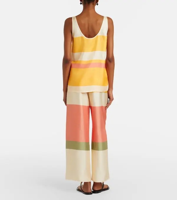 ERES Lollipop Silk Twill Wide-leg Pants - Multicoloured