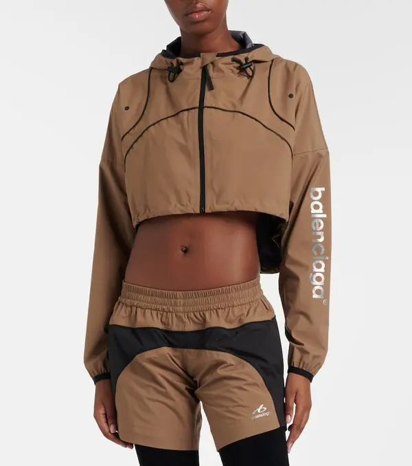 Balenciaga Colorblocked Taffeta Shorts