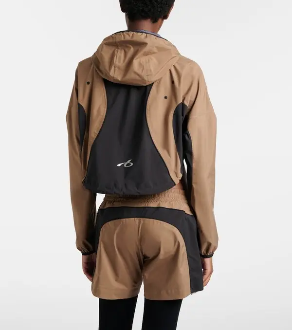 Balenciaga Cropped Taffeta Jacket With Drawstring Hood