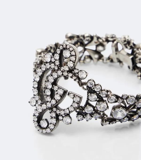 Gucci Gg Marmont Embellished Cuff Bracelet