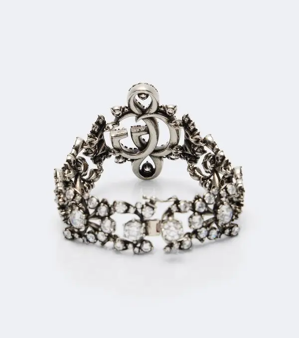 Gucci Gg Marmont Embellished Cuff Bracelet