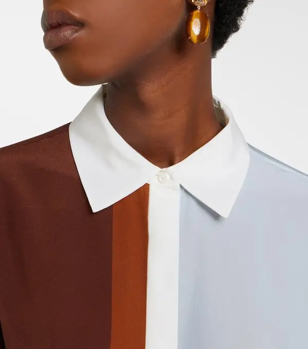 SIR. Marais Colorblocked Silk Shirt - Multicoloured