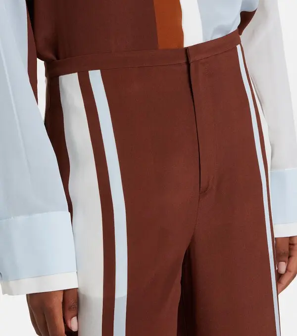 SIR. Marais Silk Wide-leg Pants - Brown