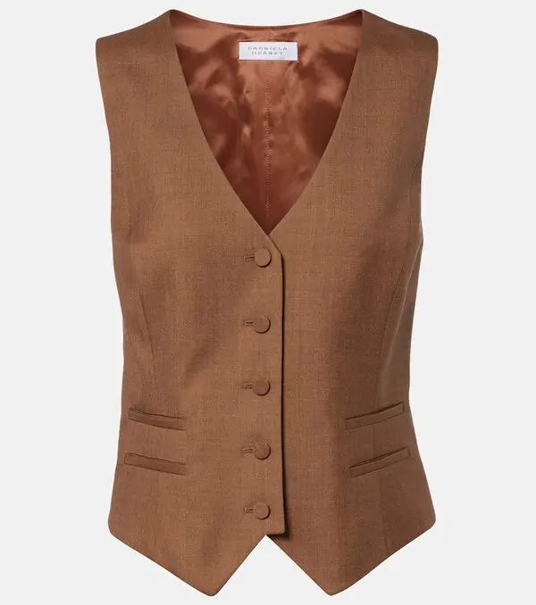 Gabriela Hearst Coleridge Wool And Silk Vest - Brown
