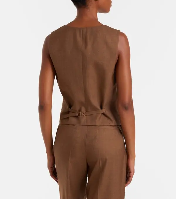Gabriela Hearst Coleridge Wool And Silk Vest - Brown