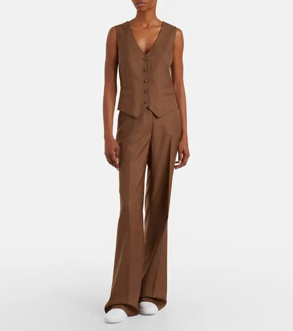 Gabriela Hearst Coleridge Wool And Silk Vest - Brown