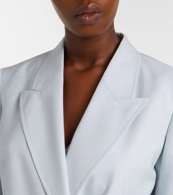 Gabriela Hearst Angela Wool And Silk Blazer - Blue