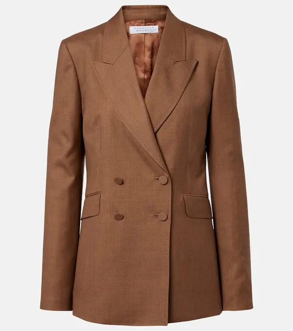 Gabriela Hearst Angela Wool And Silk Blazer - Brown