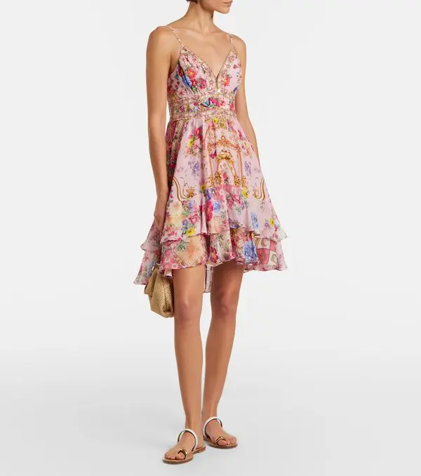 Camilla Silk Floral Minidress