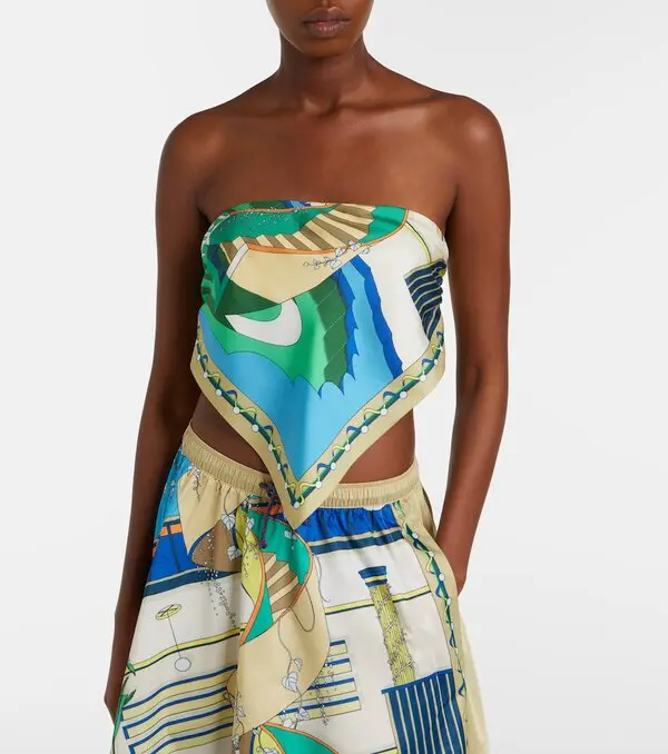 Tory Burch Printed Silk Top - Multicoloured