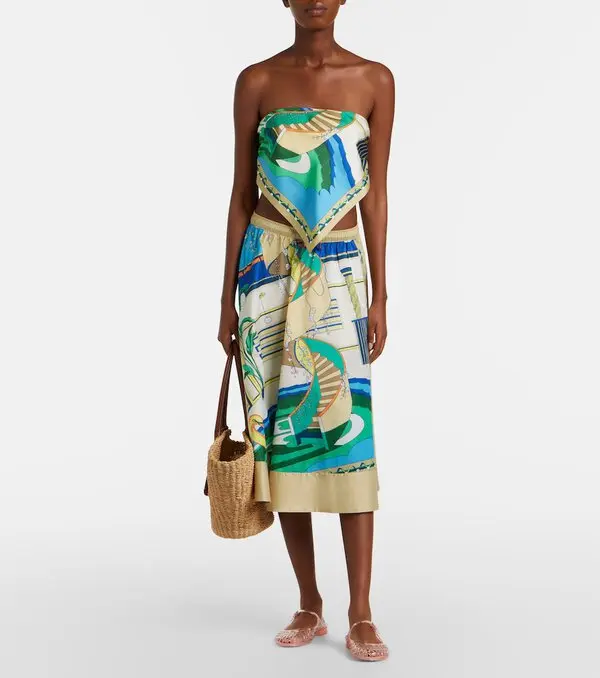 Tory Burch Printed Silk Top - Multicoloured