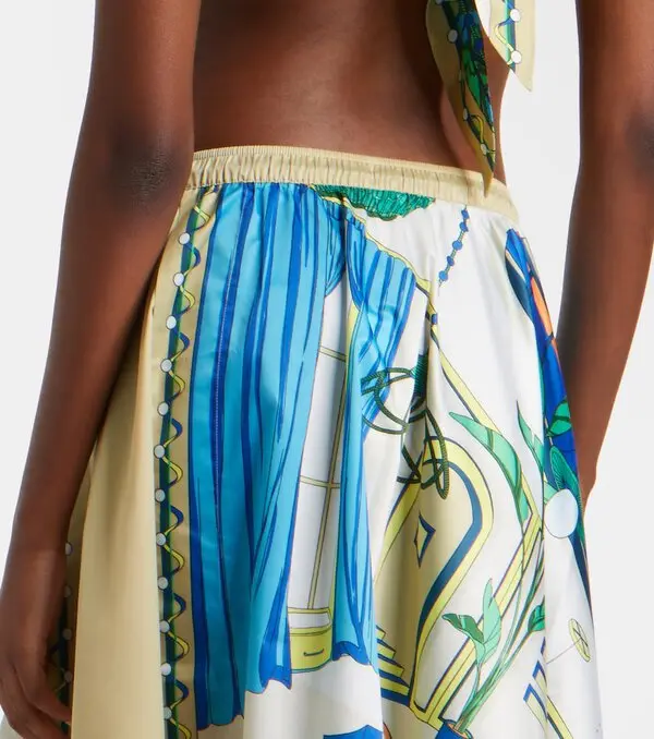 Tory Burch Printed Midi Skirt