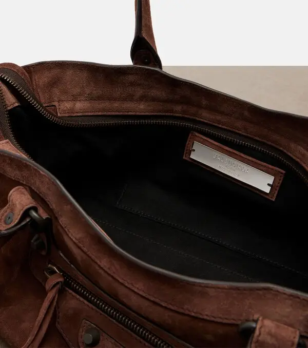 Balenciaga Le City East-west Small Suede Shoulder Bag - Brown