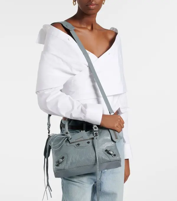 Balenciaga Small Leather Top-handle Bag - Grey