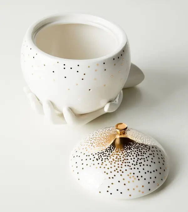 Jonathan Adler Gilded Eve Porcelain Container