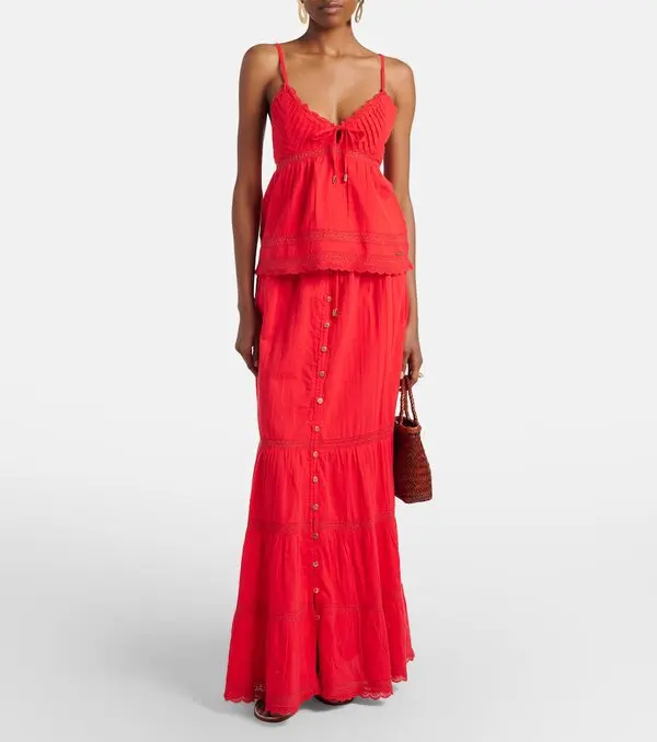 Melissa Odabash Beatrice Cotton And Linen Top